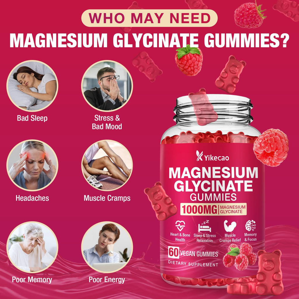 Delicious magnesium glycinate gummies for stress relief