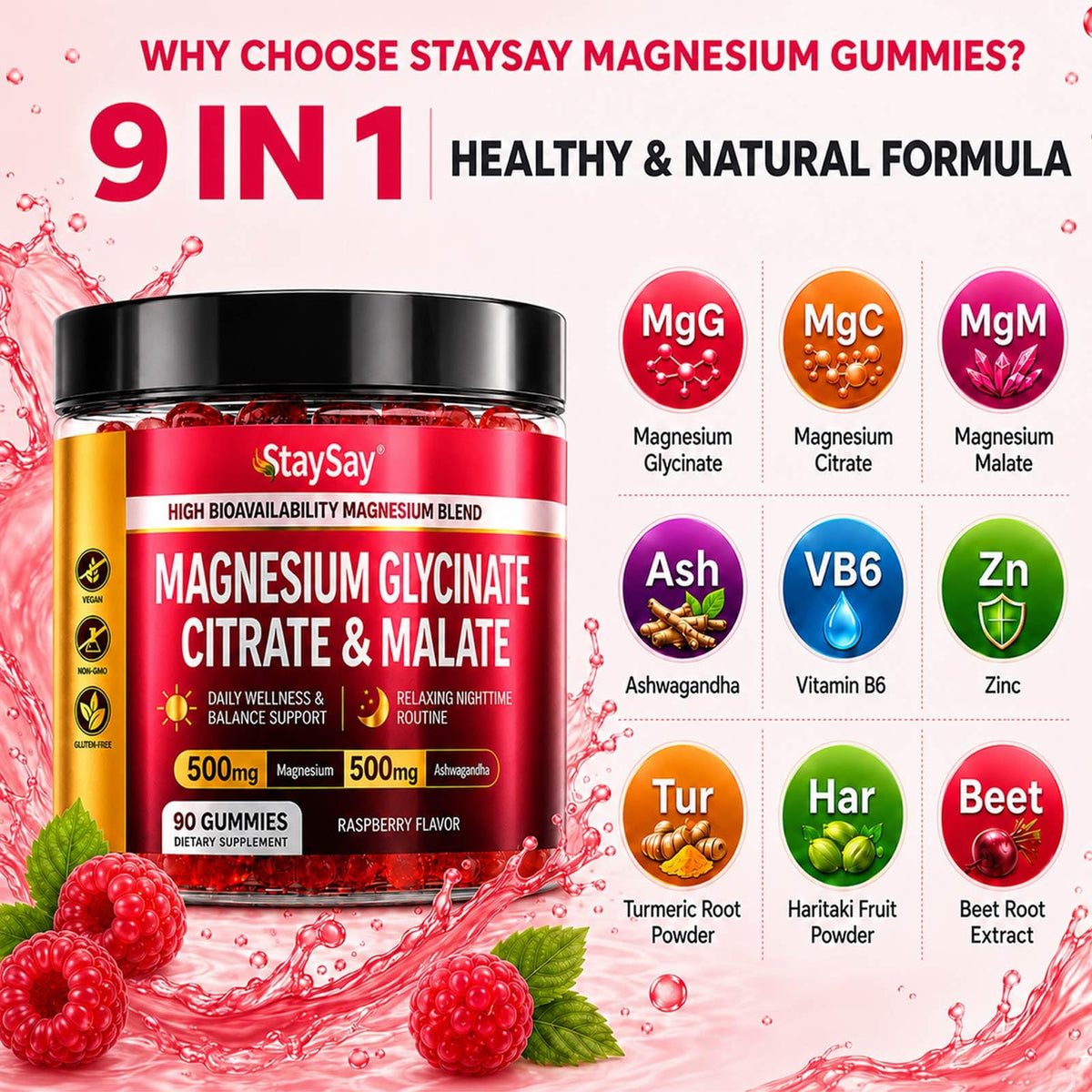Delicious magnesium glycinate gummies for stress relief