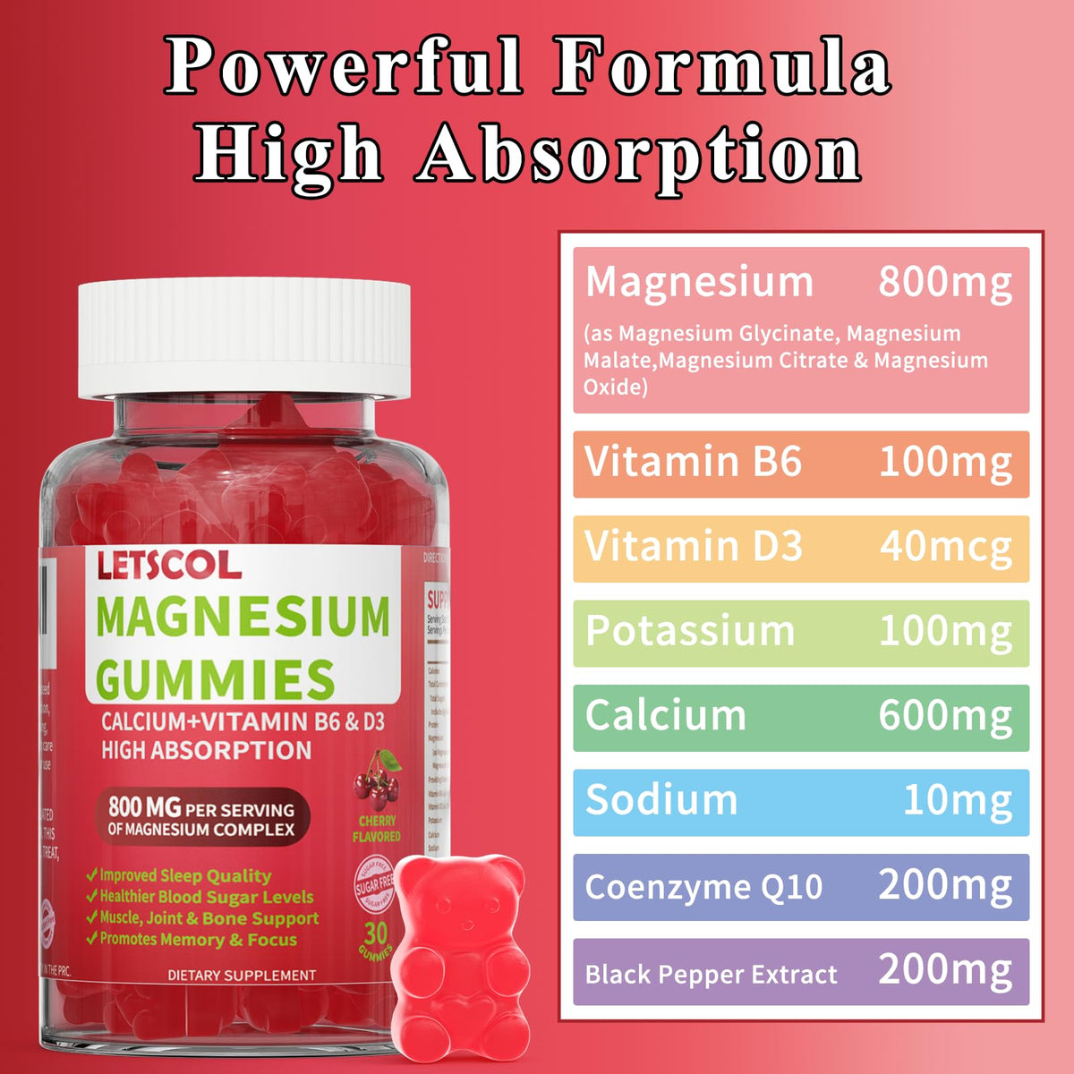 Delicious magnesium gummies for daily health