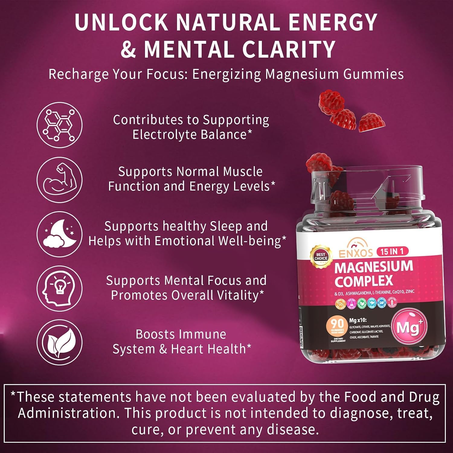 Delicious magnesium gummies for daily health