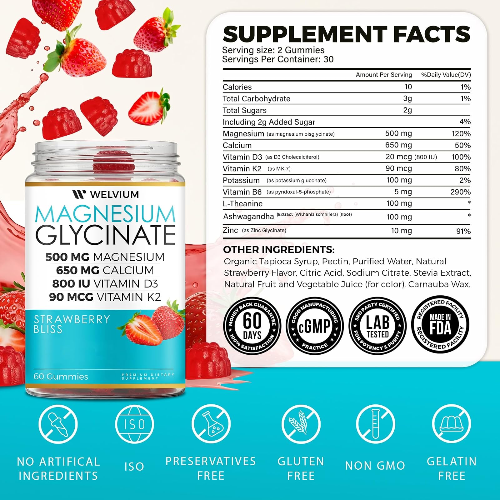 Delicious magnesium gummies for daily use