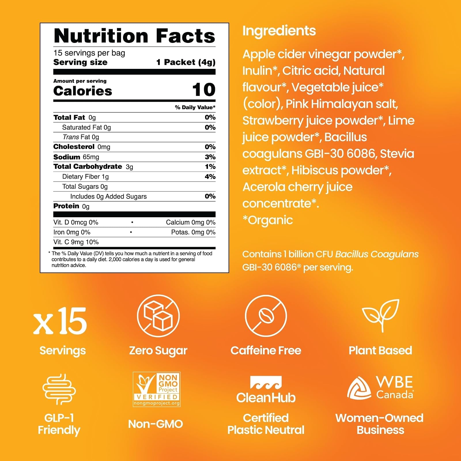 delicious mango passion fruit probiotics