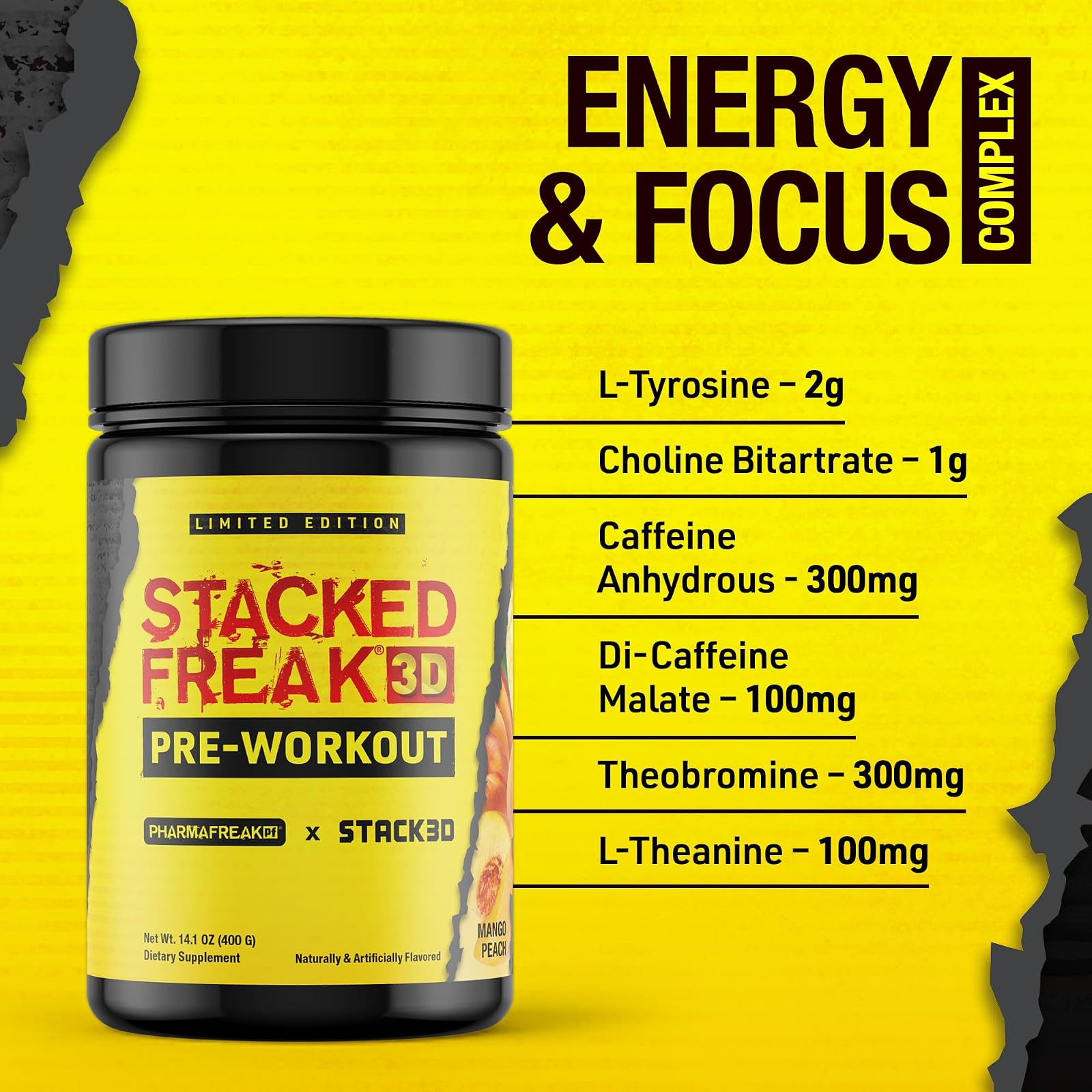 delicious mango peach flavour pre workout