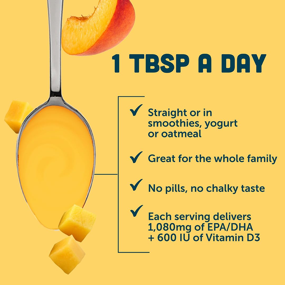 Delicious mango peach omega 3 oil