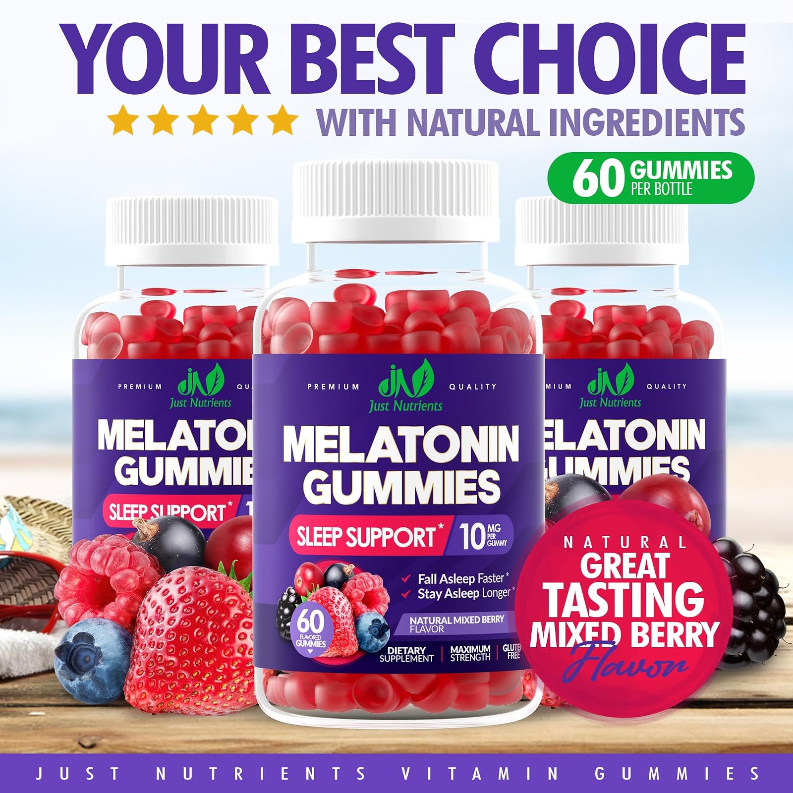 Delicious melatonin gummies for relaxation