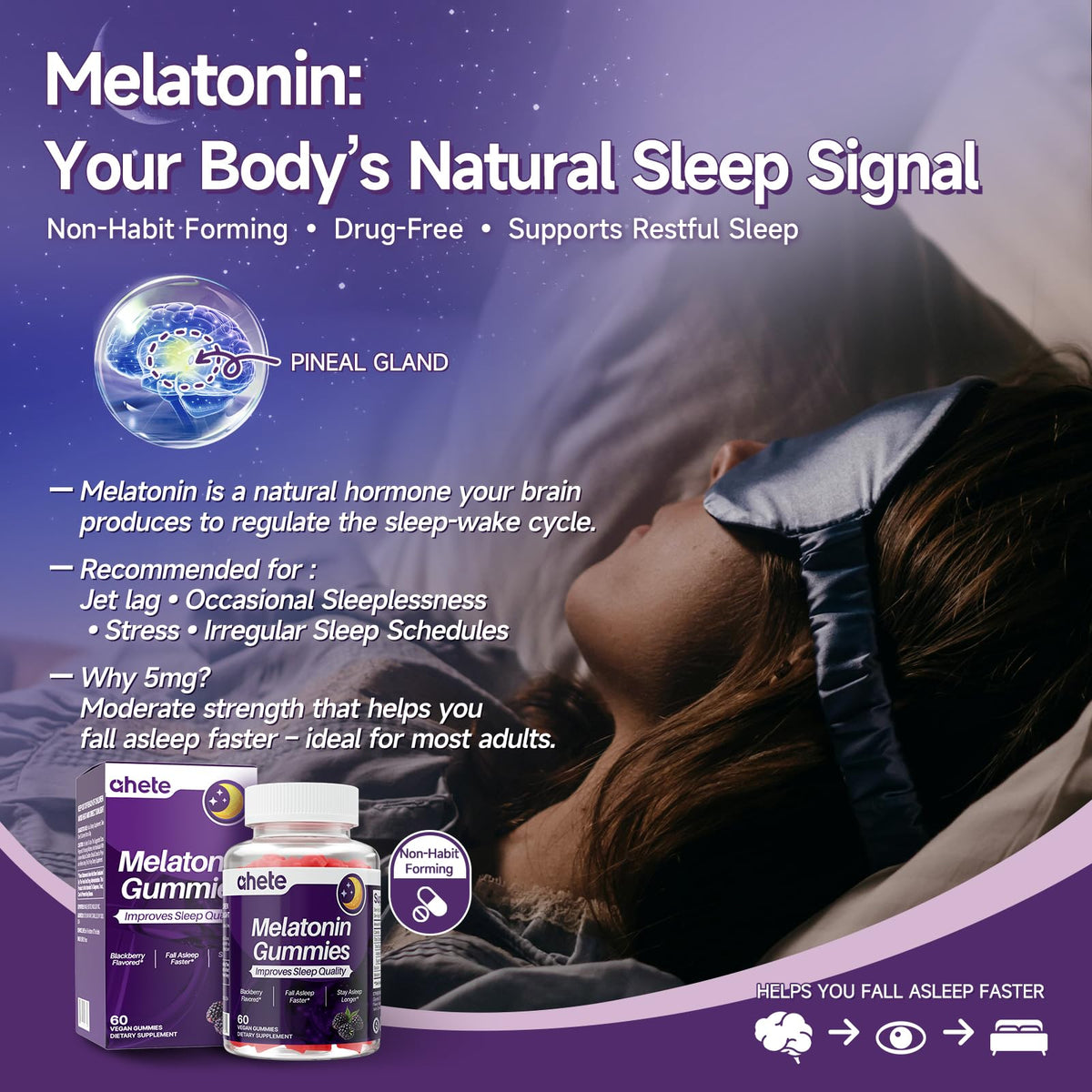 Delicious melatonin gummies for sleep support