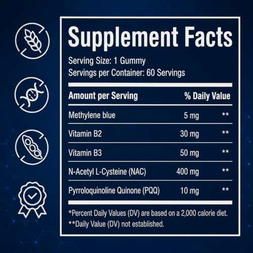 Delicious Methylene Blue antioxidant gummies