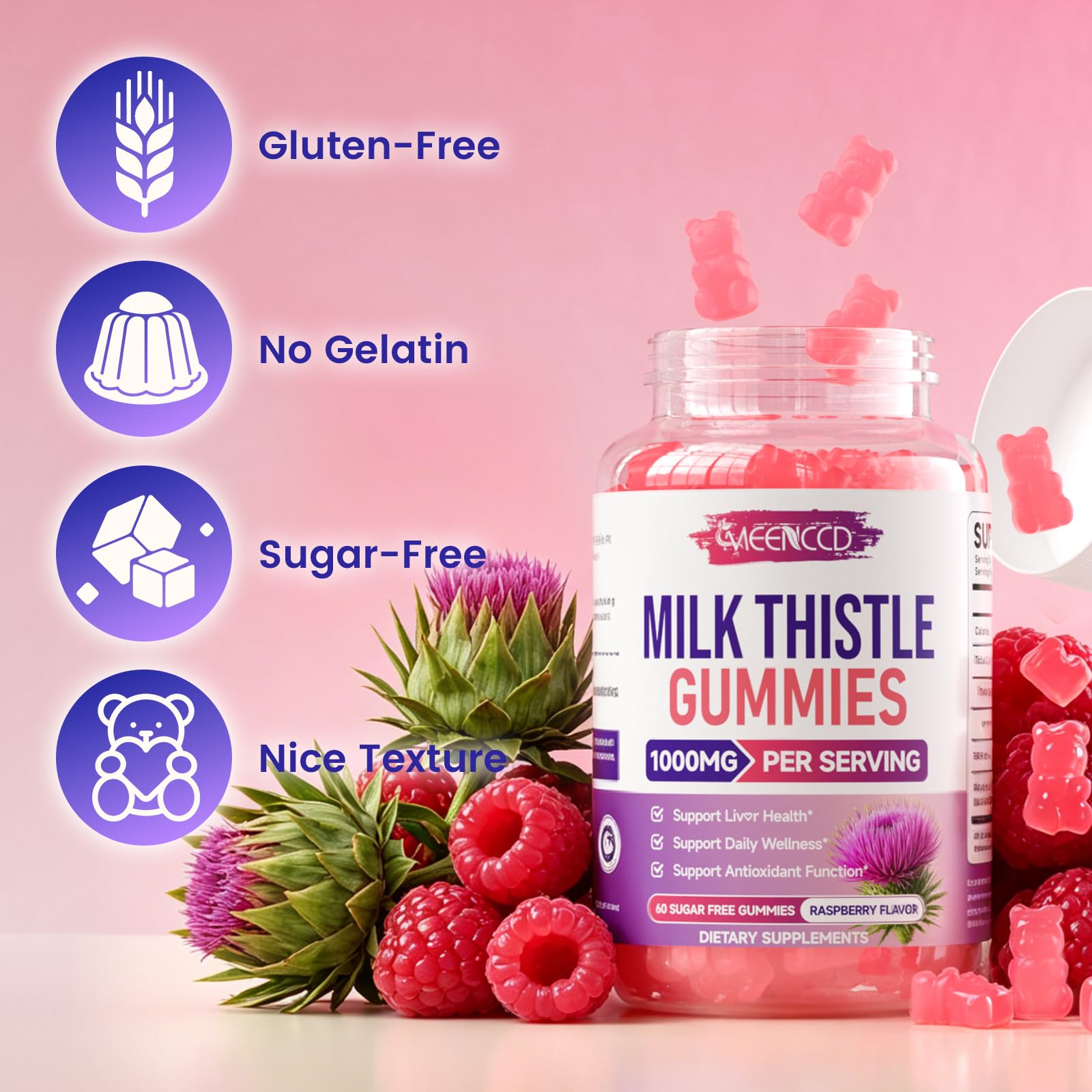 Delicious Milk Thistle Gummies for health