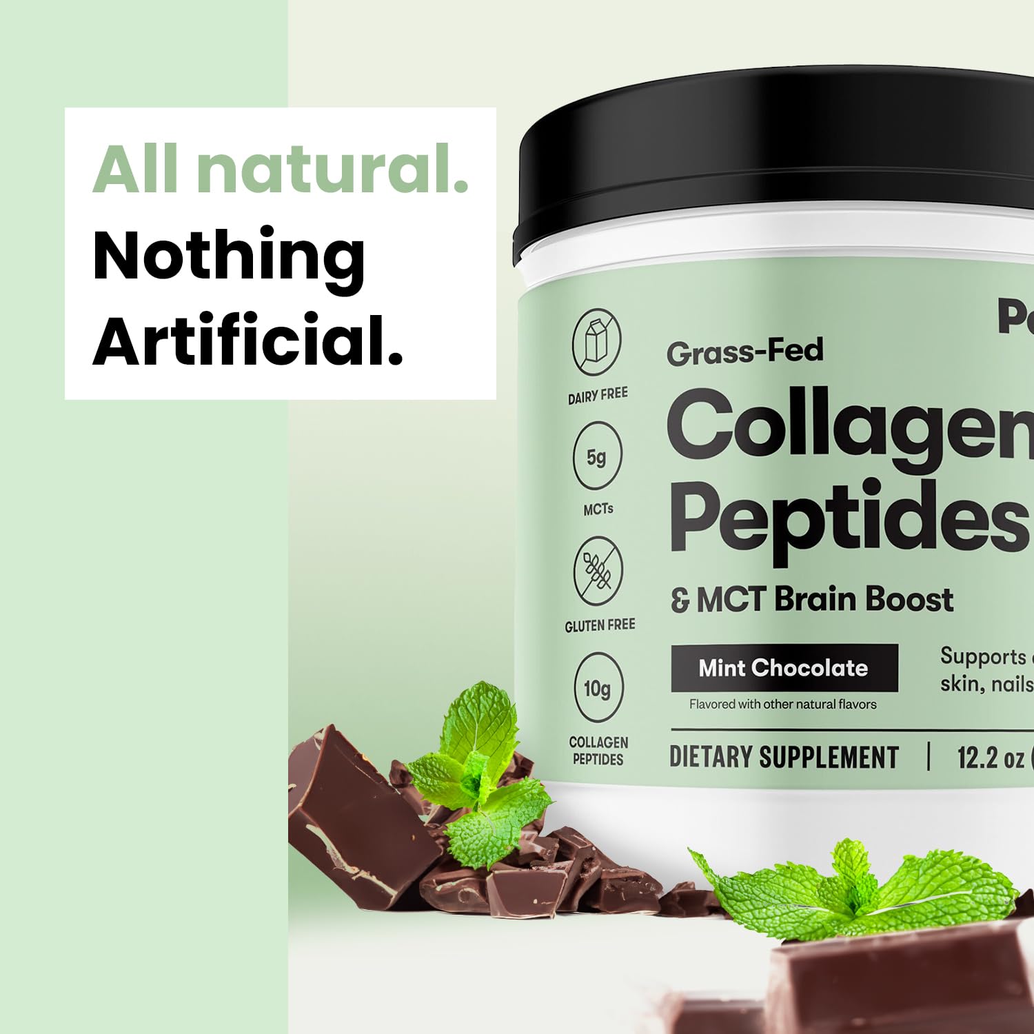 delicious mint chocolate protein supplement