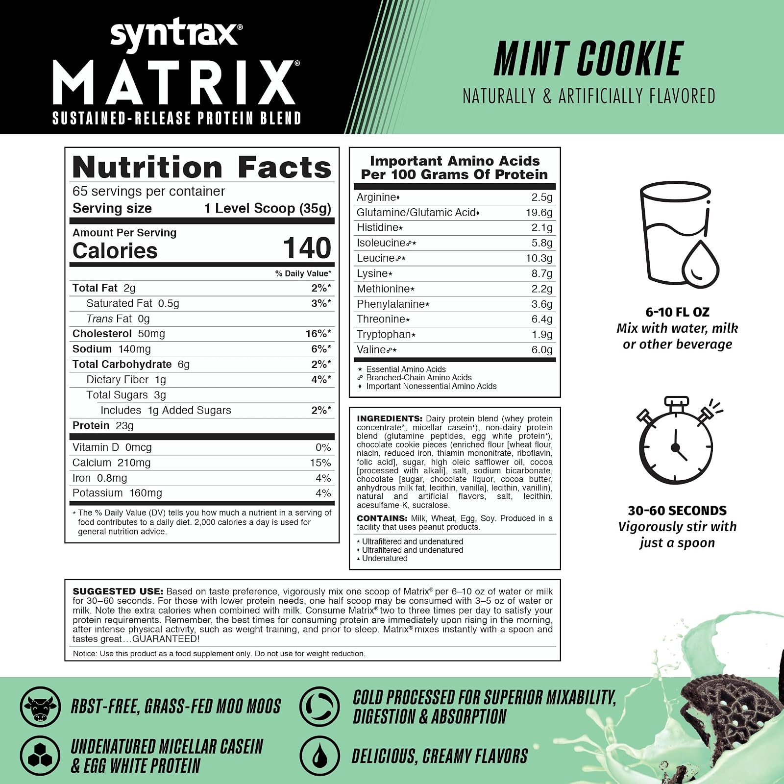 delicious mint cookie protein blend