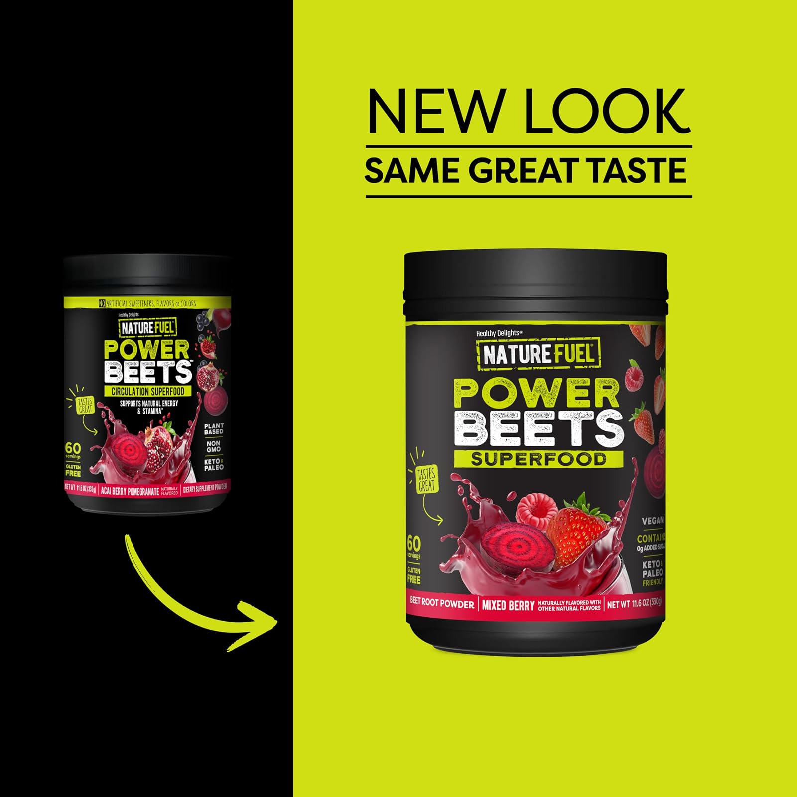 Delicious mixed berry beet root supplement