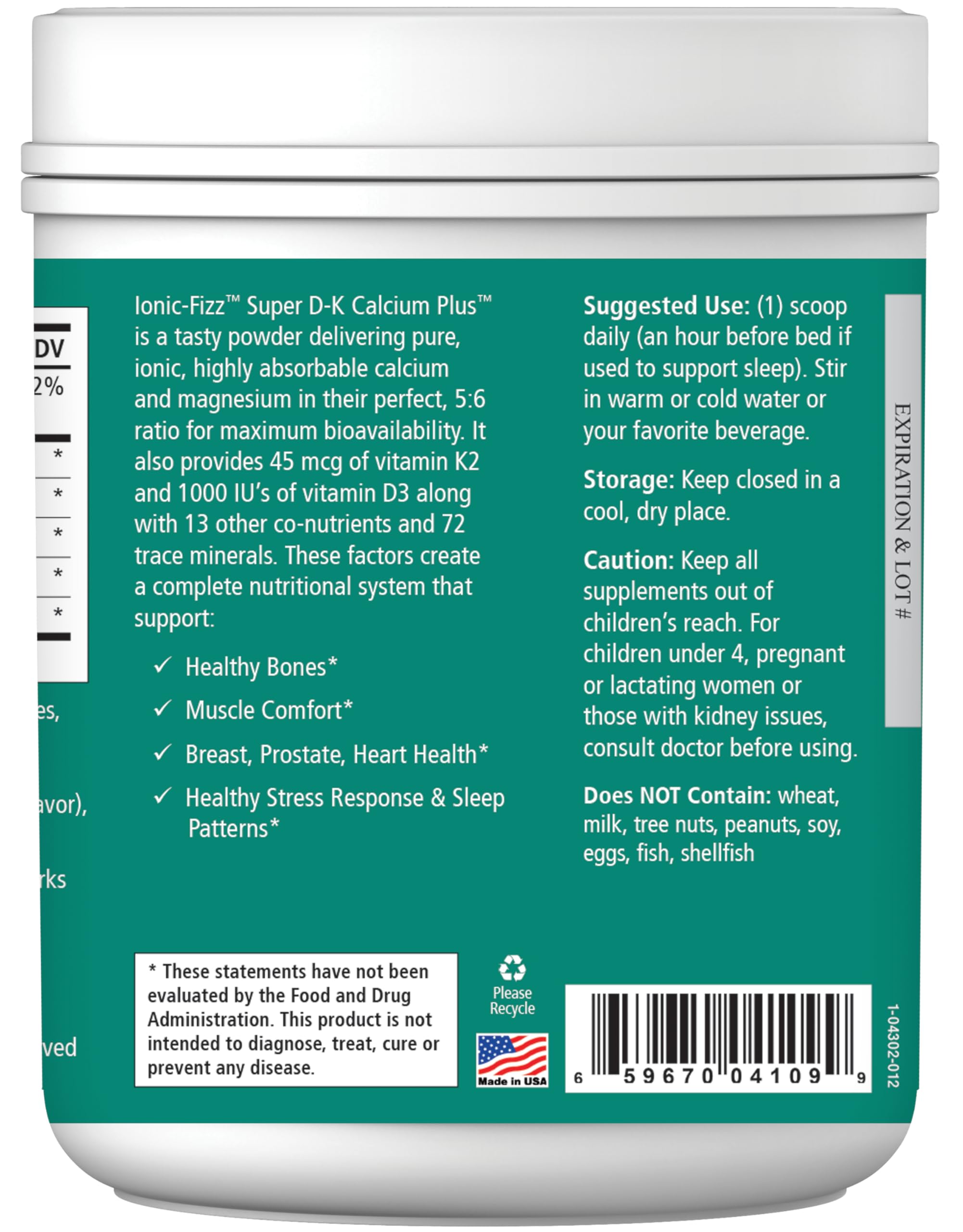 Delicious mixed berry calcium drink powder