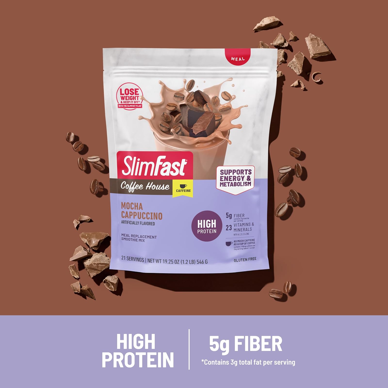 delicious mocha cappuccino protein shake