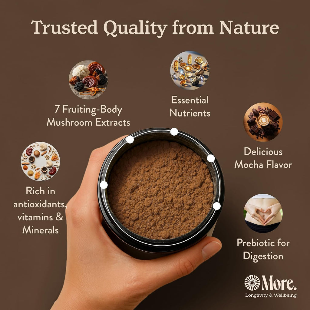 Delicious mocha flavour mushroom blend