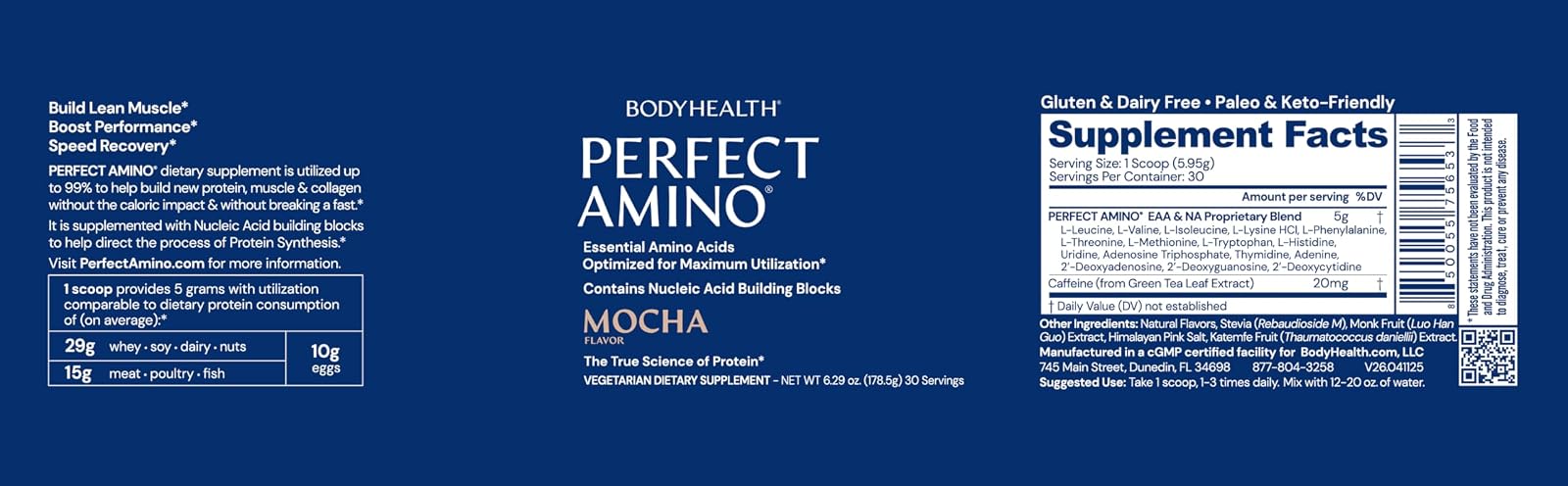 Delicious mocha flavour protein supplement