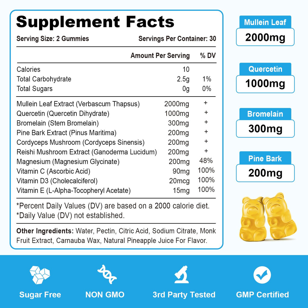 Delicious mullein gummies for daily use