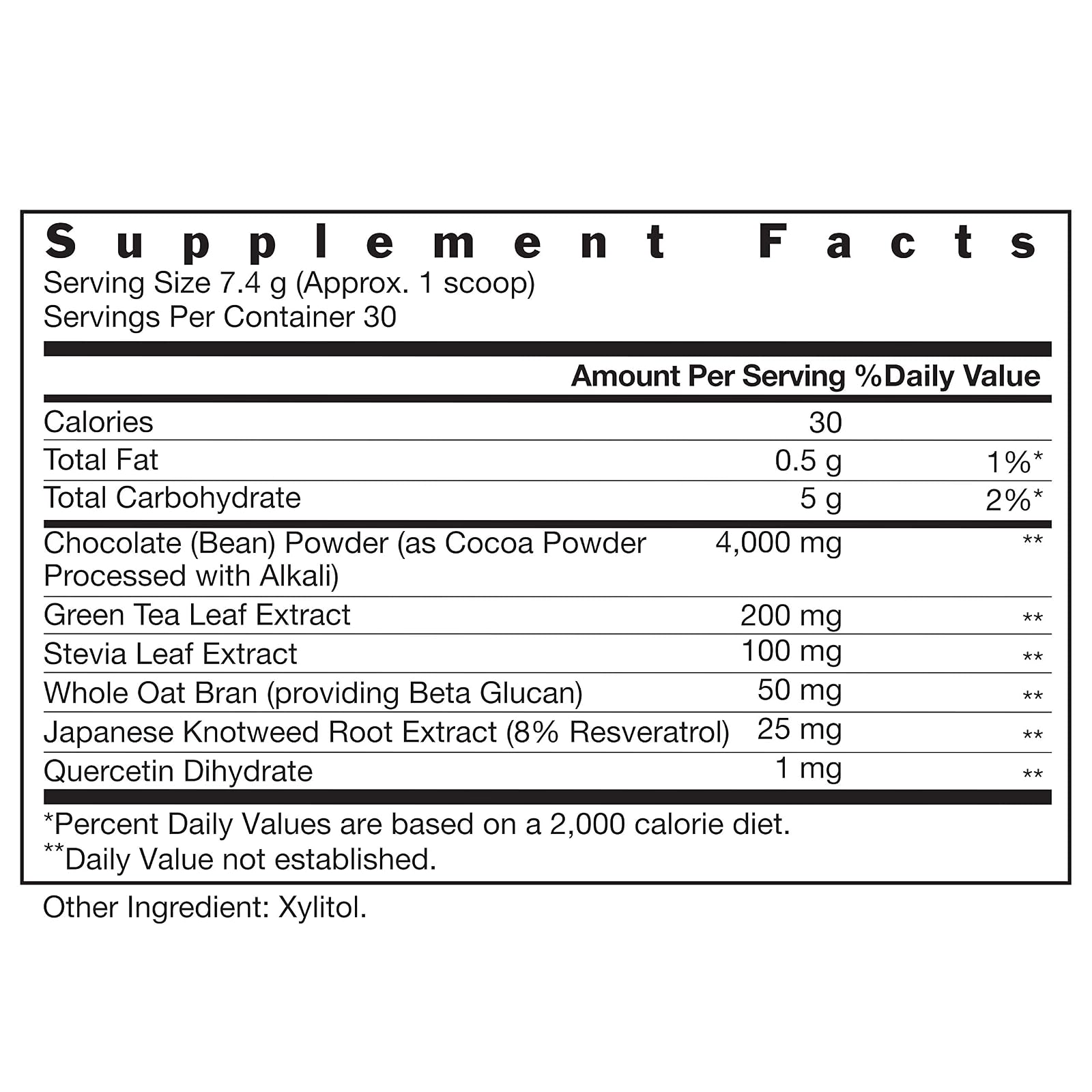 delicious multivitamin chocolate mix