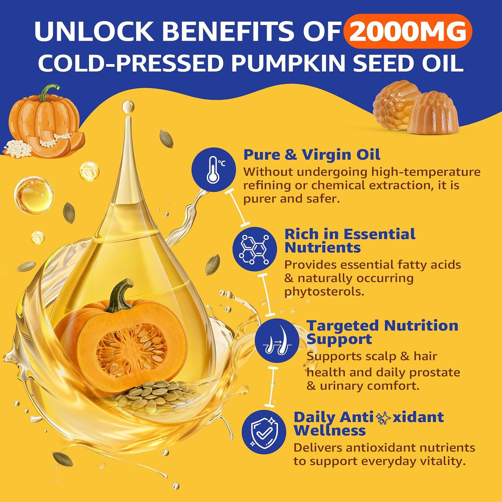 Delicious multivitamins with pumpkin seed oil