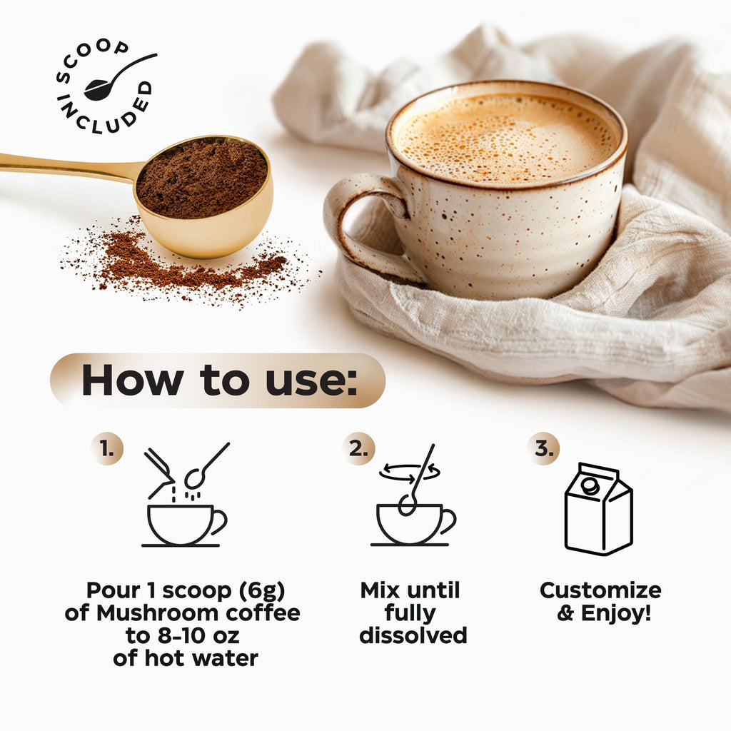 Delicious mushroom coffee for wellness