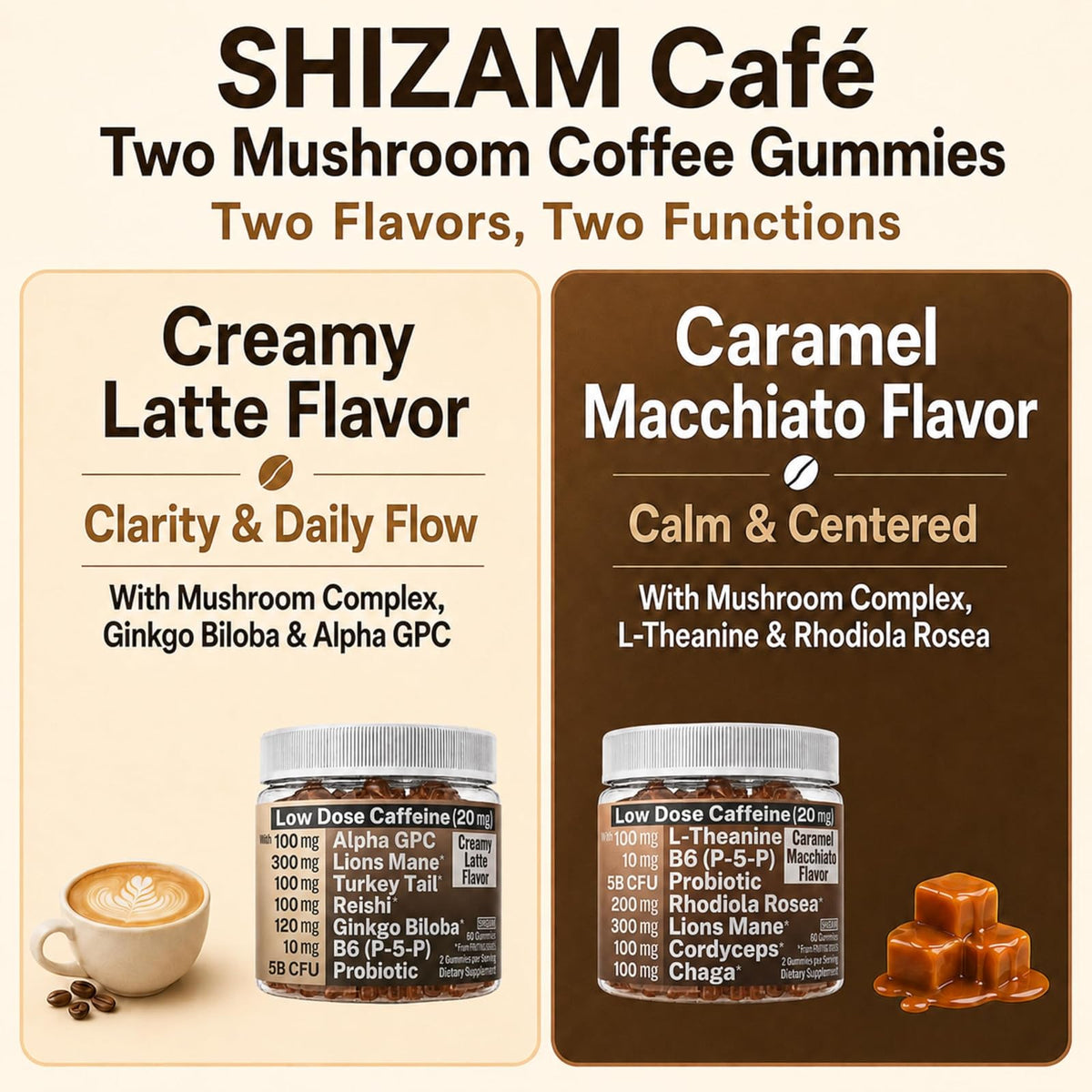 Delicious mushroom coffee supplements