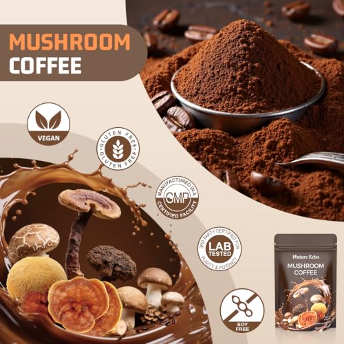 delicious mushroom coffee with herbs