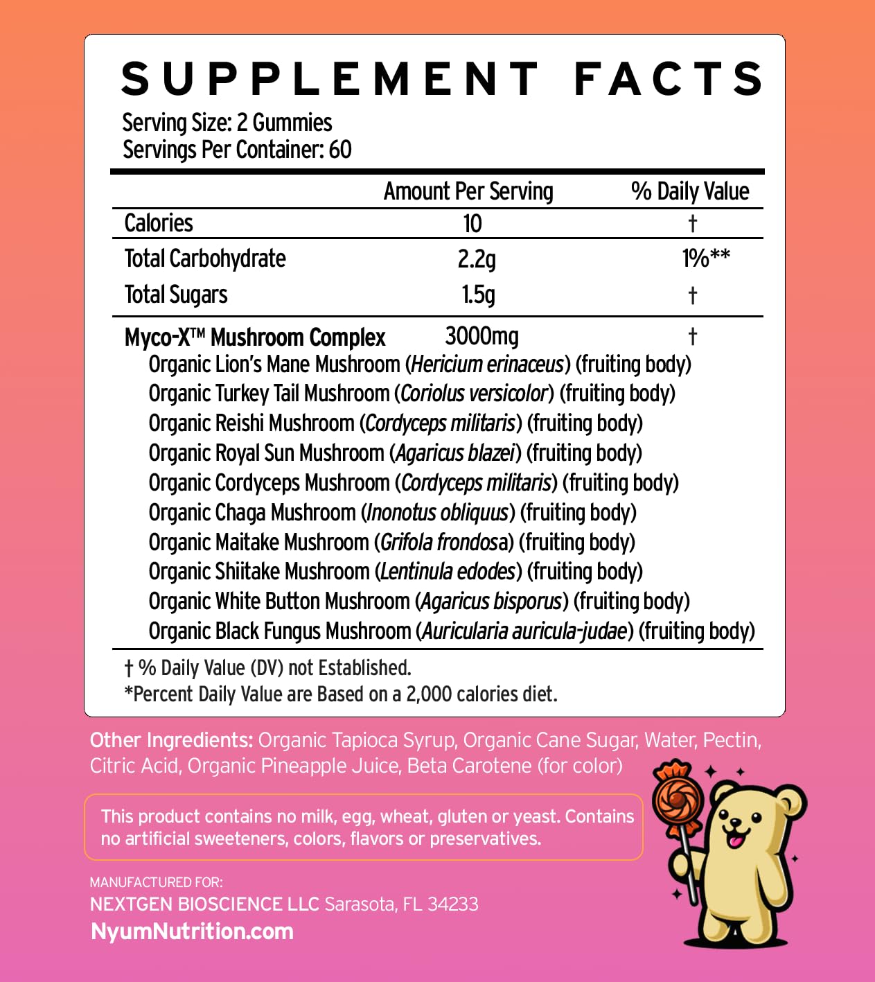 Delicious mushroom gummies for daily health
