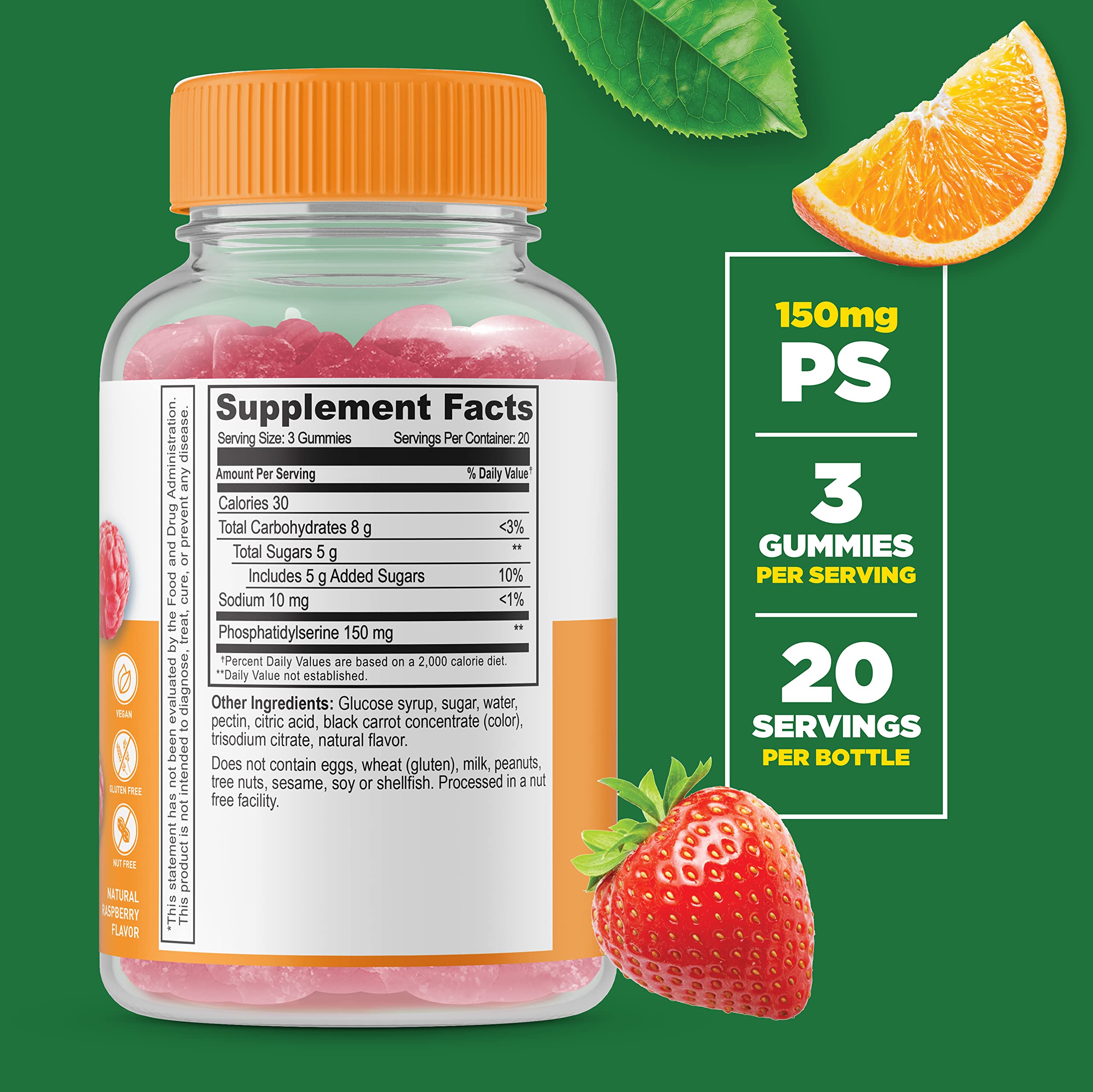 Delicious natural flavour PS gummies