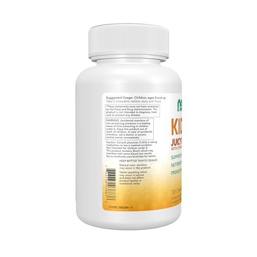 Delicious orange chewable vitamin tablets