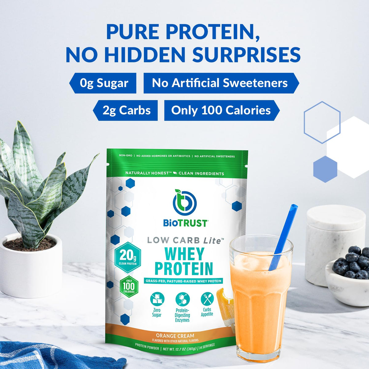 Delicious orange cream protein shake