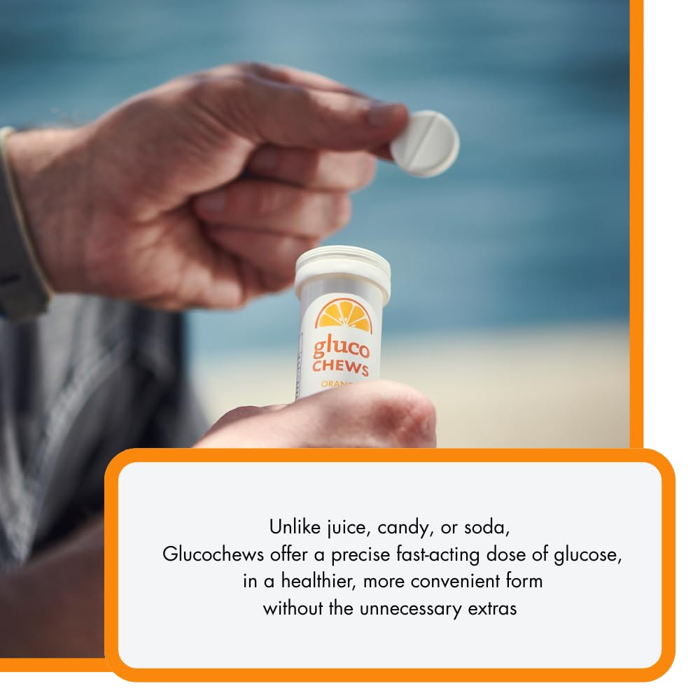 Delicious orange flavour glucose tablets