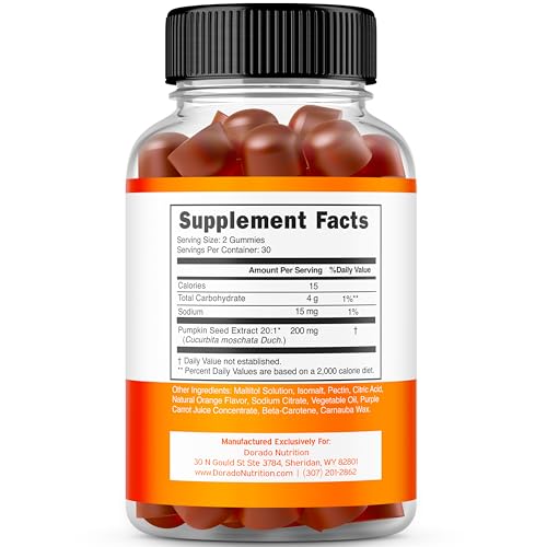 Delicious orange flavour pumpkin oil gummies