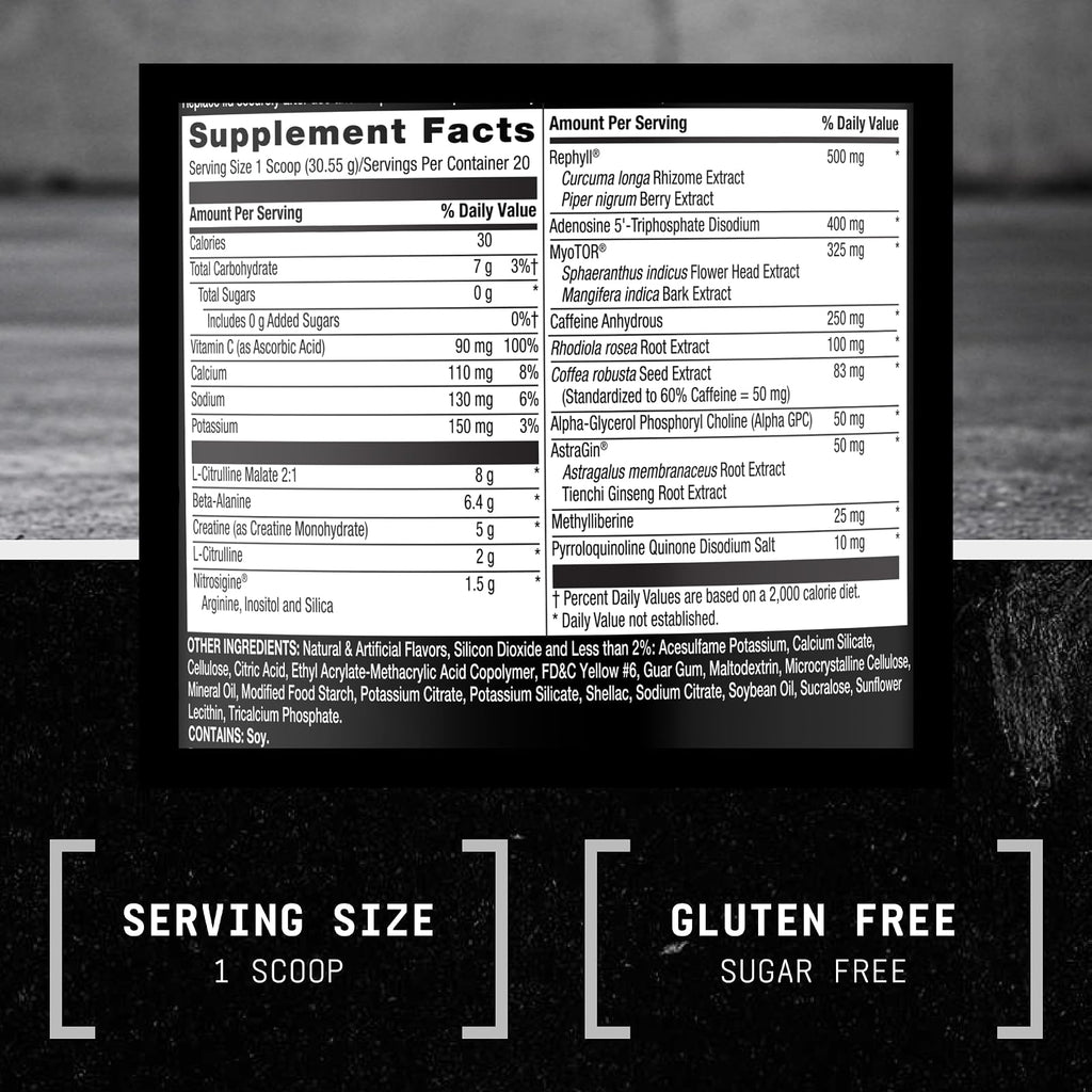 Delicious orange mango pre-workout flavour