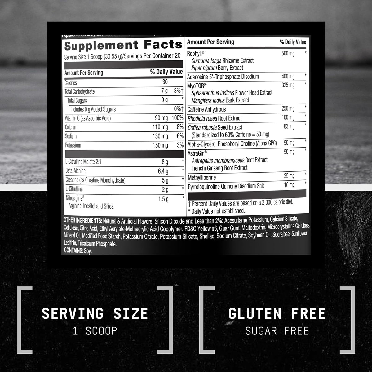 Delicious orange mango pre-workout flavour