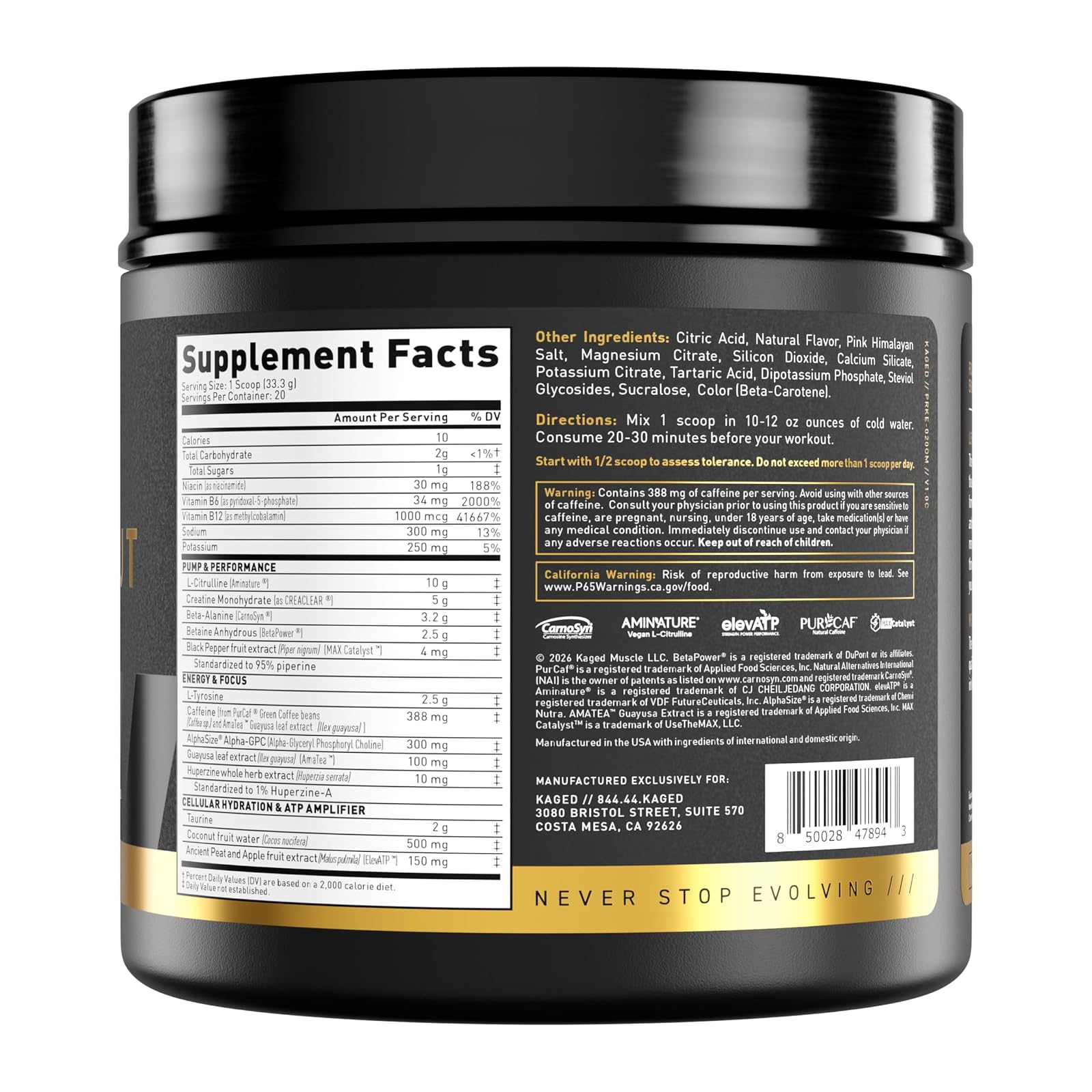 delicious orange mango pre-workout
