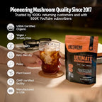 delicious organic coffee with mushrooms
