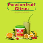 Delicious passionfruit citrus greens drink mix