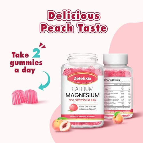 delicious peach calcium gummies