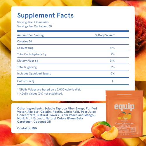 delicious peach colostrum gummies
