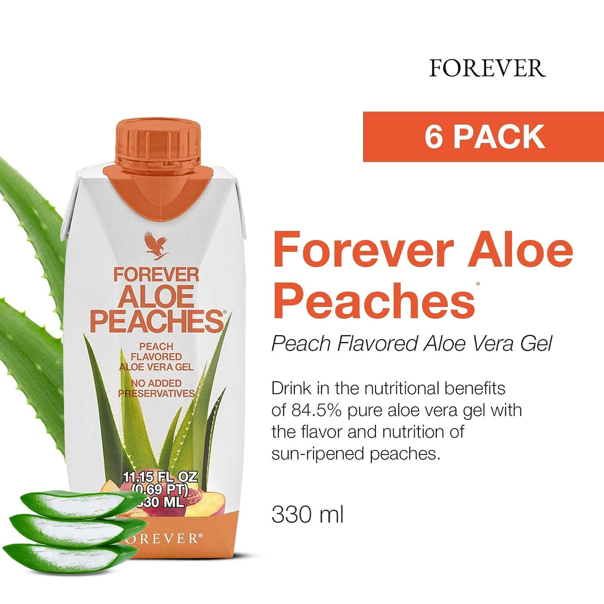delicious peach flavour aloe vera