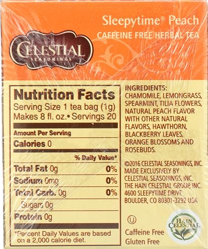 delicious peach flavour herbal tea