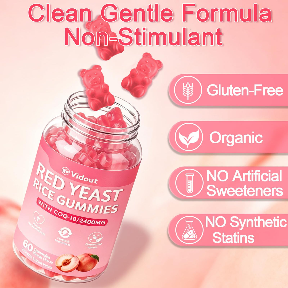 delicious peach flavoured supplements