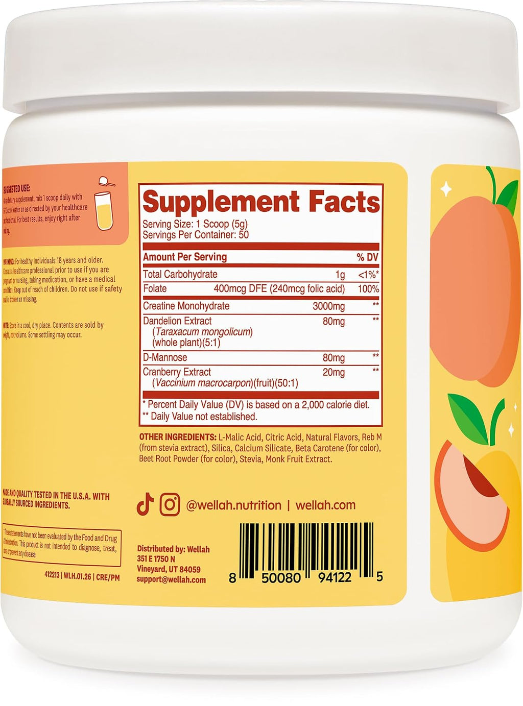 delicious peach mango creatine supplement