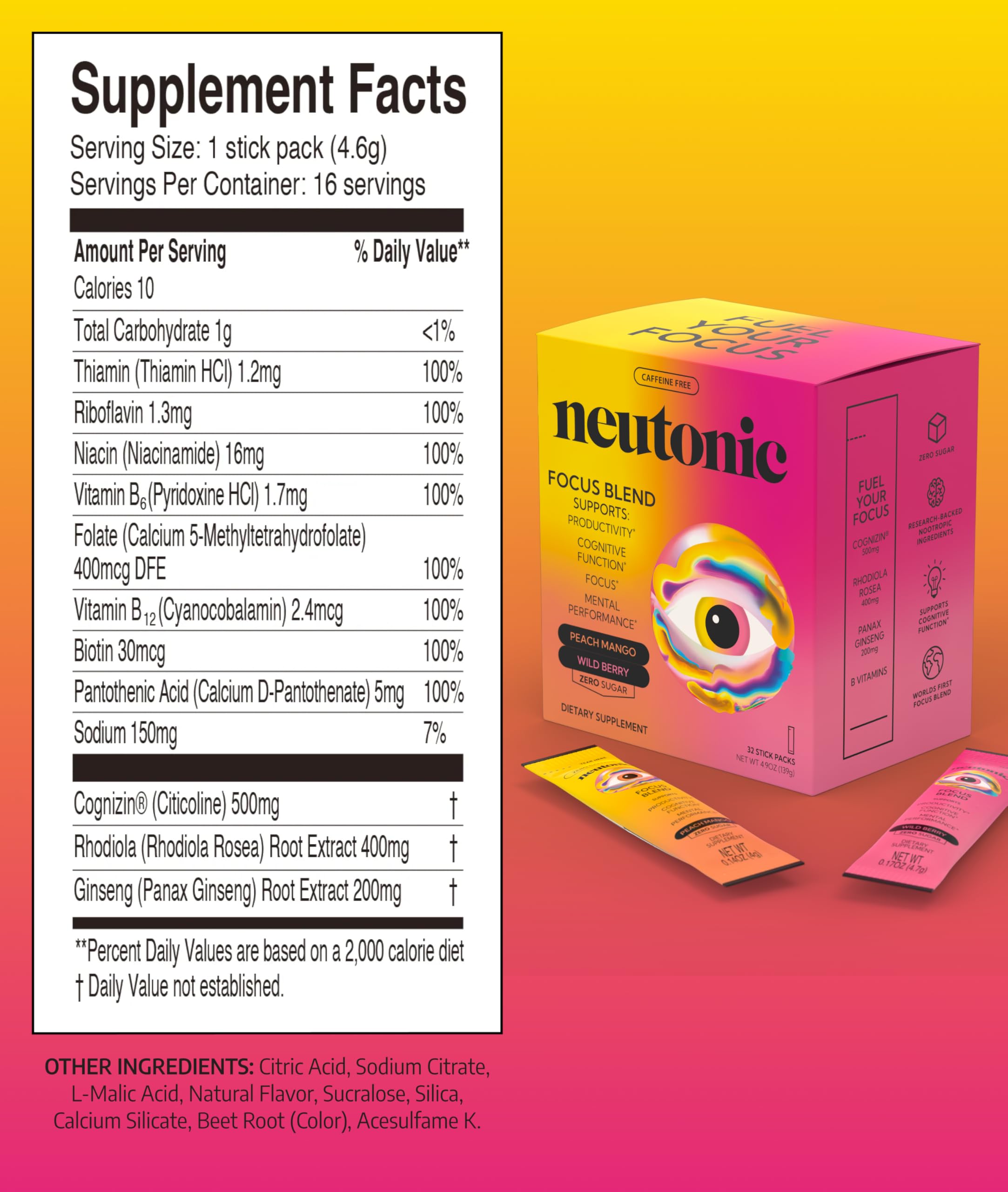 Delicious peach mango flavor sticks