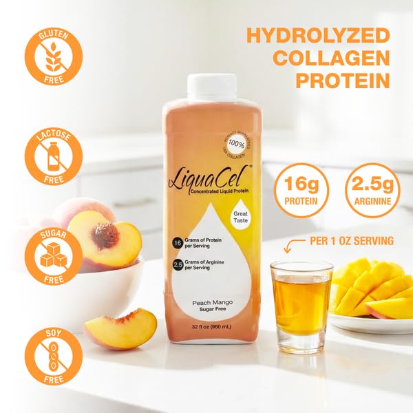 delicious peach mango protein drink