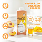 delicious peach mango protein drink