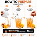 delicious peach mango protein powder