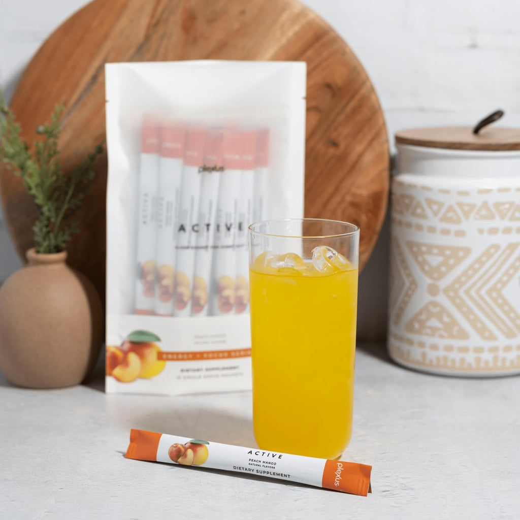 Delicious peach mango workout mix