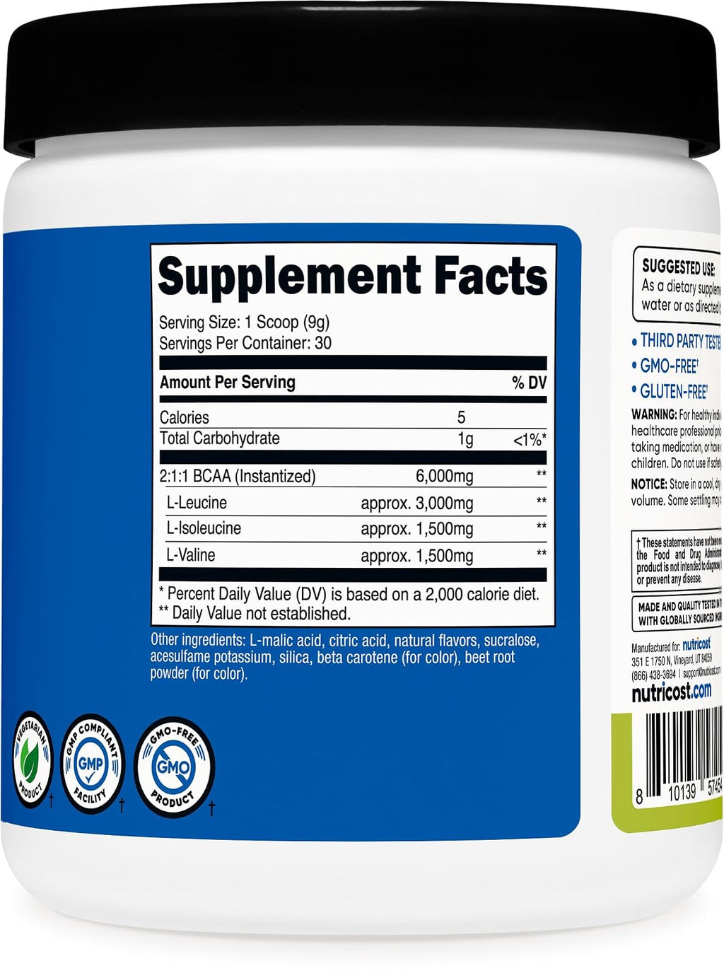 Delicious peach pear flavour BCAA supplement