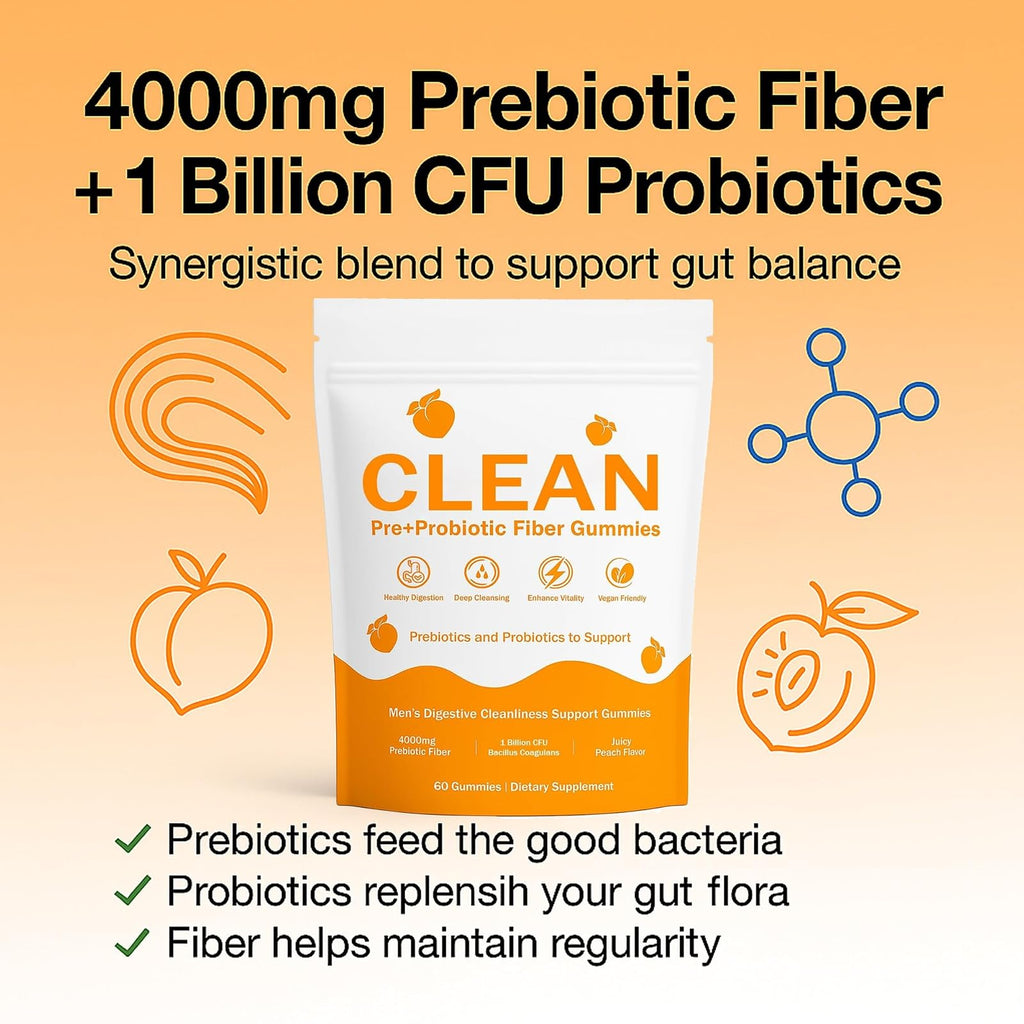 delicious peach prebiotic gummies