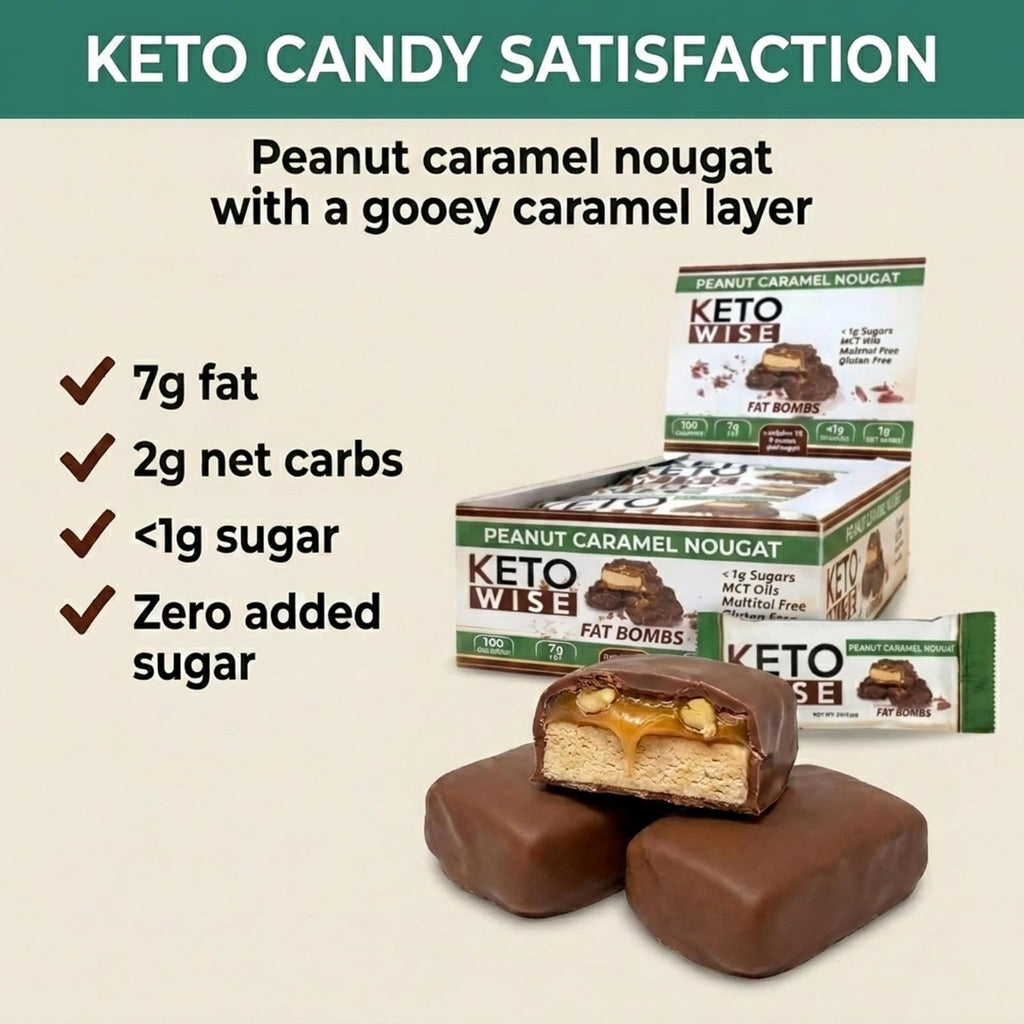 delicious peanut caramel nougat snacks